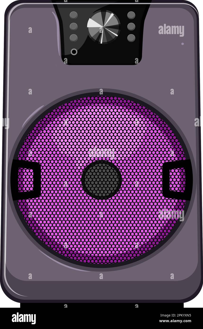 stereo partybox sound cartoon vector illustration Stock Vector Image ...