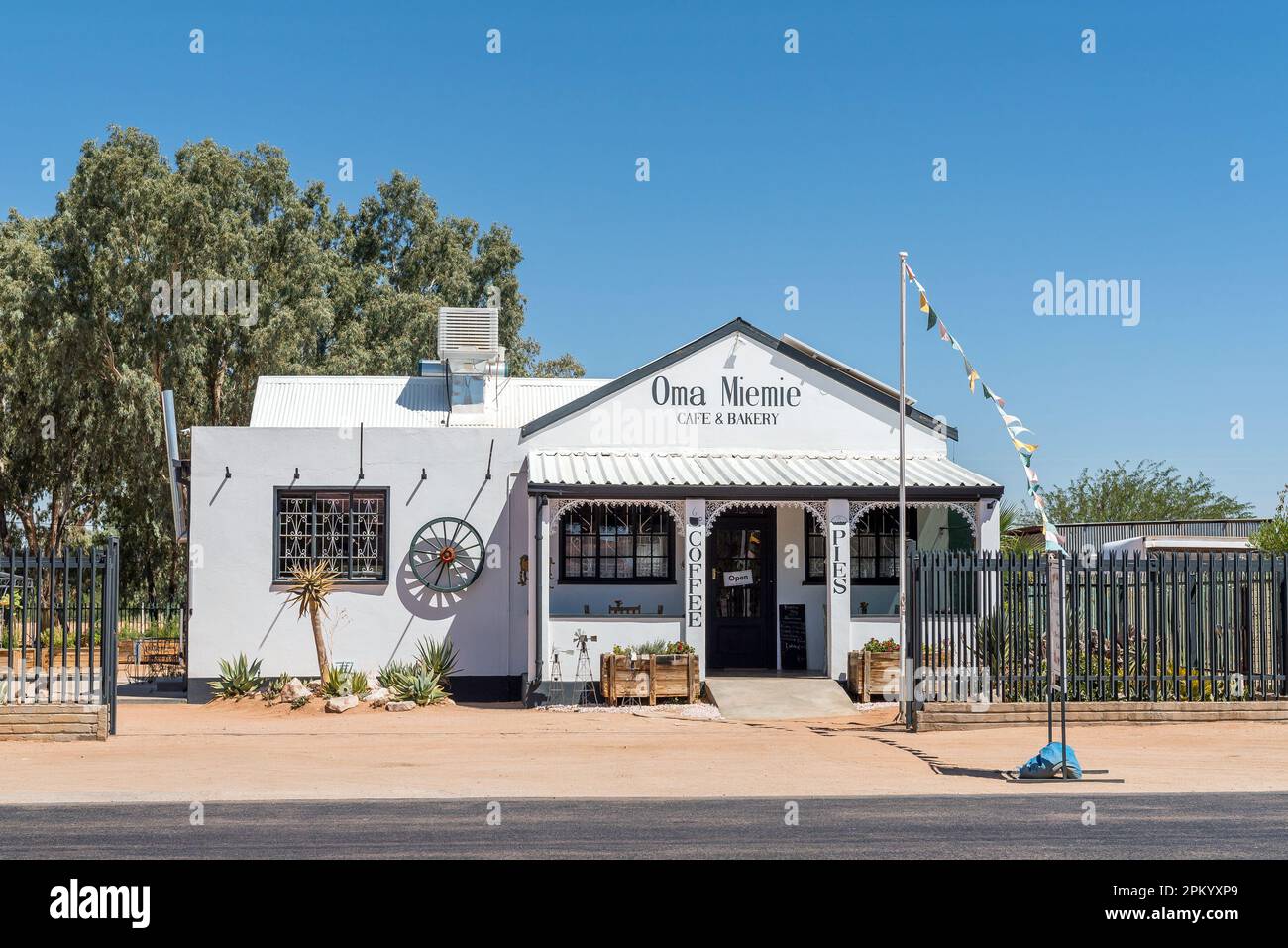 Kenhardt, South Africa - Feb 28 2023: A street scene, with Oma Miemie's ...