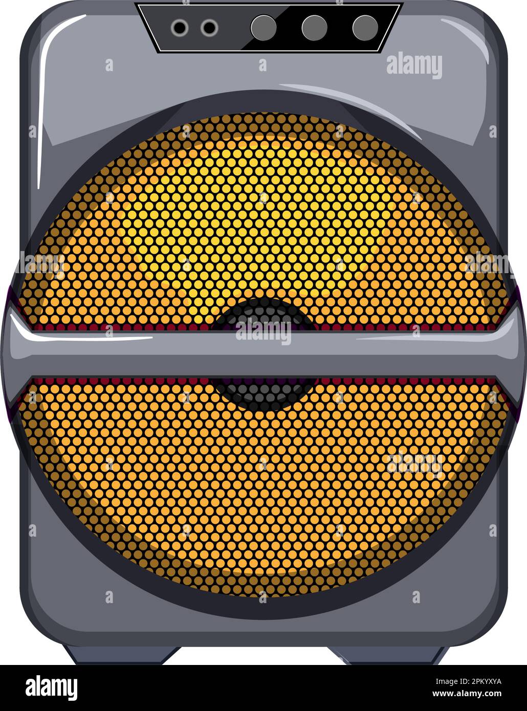black partybox sound cartoon vector illustration Stock Vector Image ...