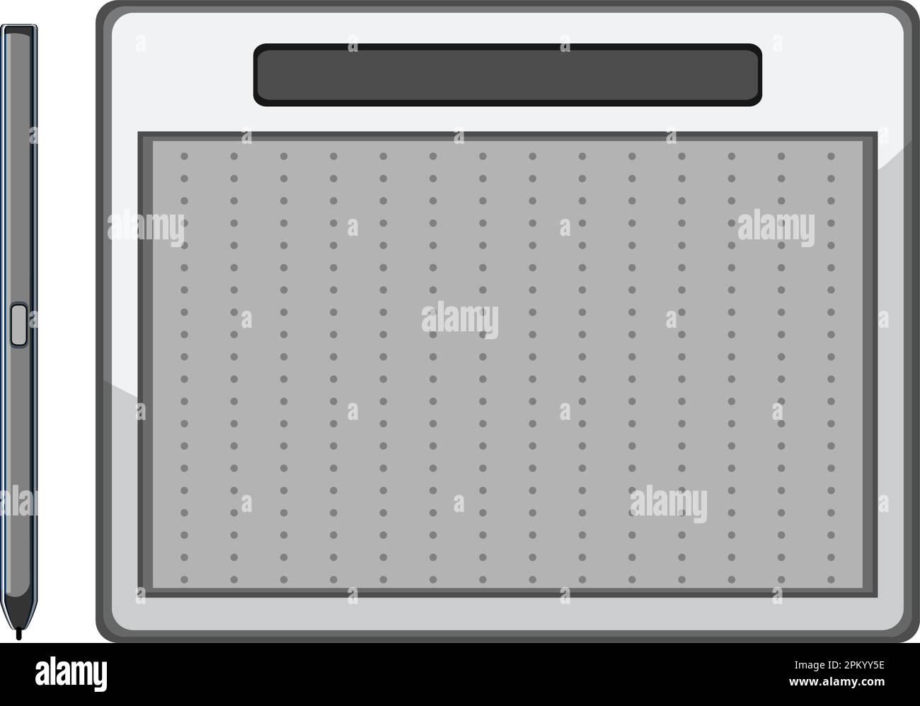 digital pen display cartoon vector illustration Stock Vector Image ...