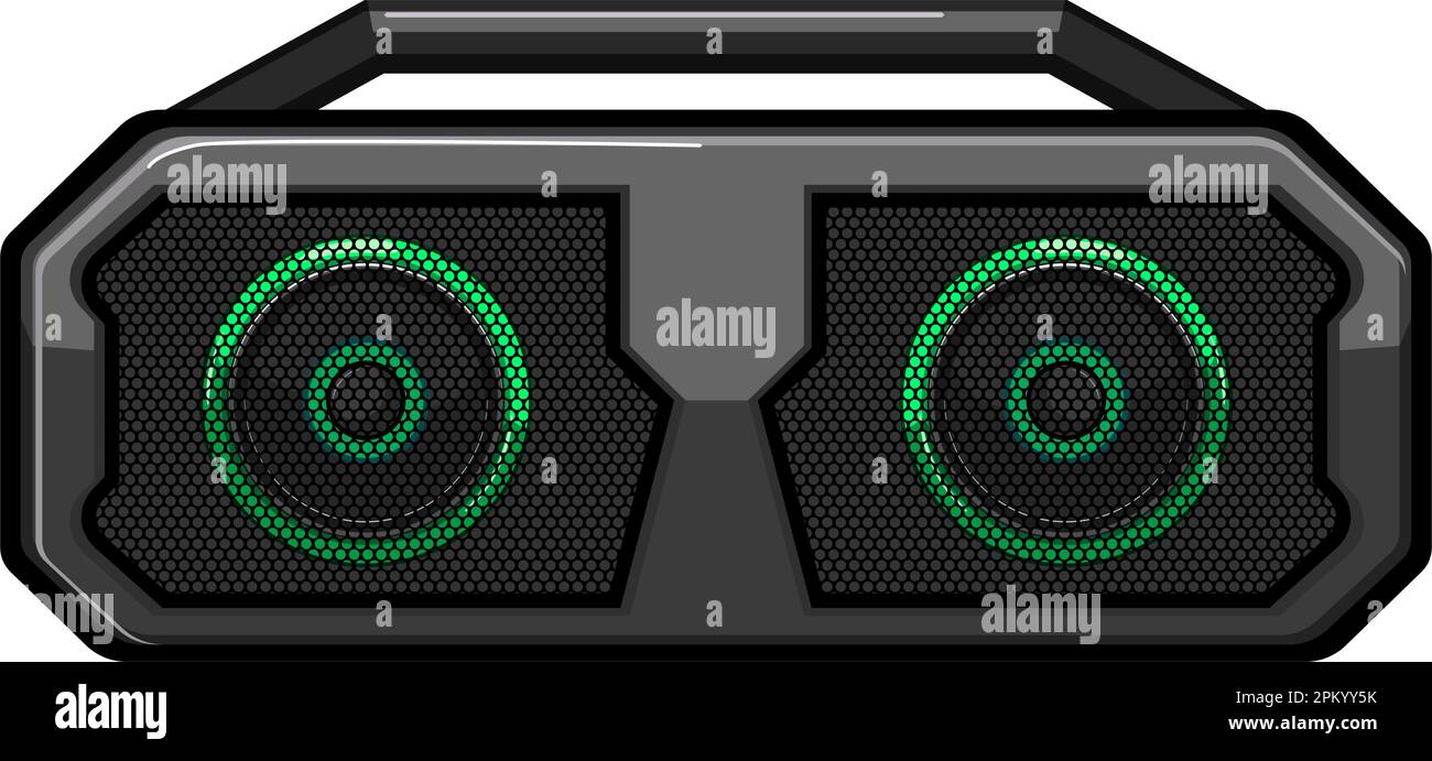 electronics partybox sound cartoon vector illustration Stock Vector ...