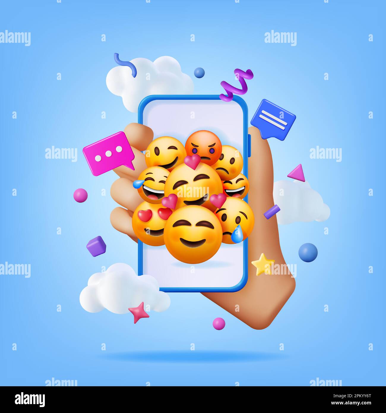 Sad face emoji phone hi-res stock photography and images - Alamy