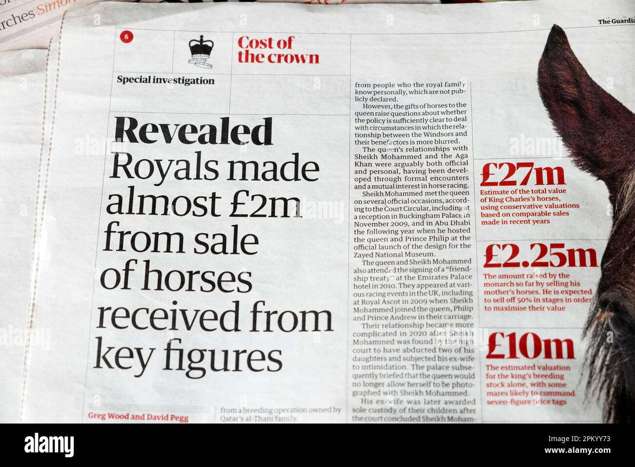 'Revealed Royals made almost £2m from sale of horses received from key ...
