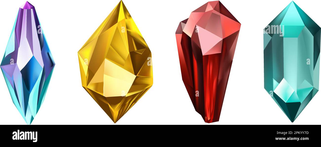 Glass shiny crystals with different shades reflecting light.A ...