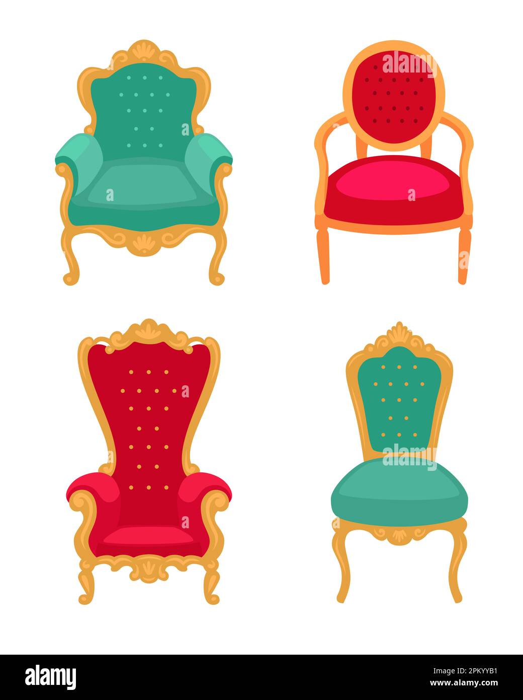 Set vintage royal interior hi-res stock photography and images - Alamy