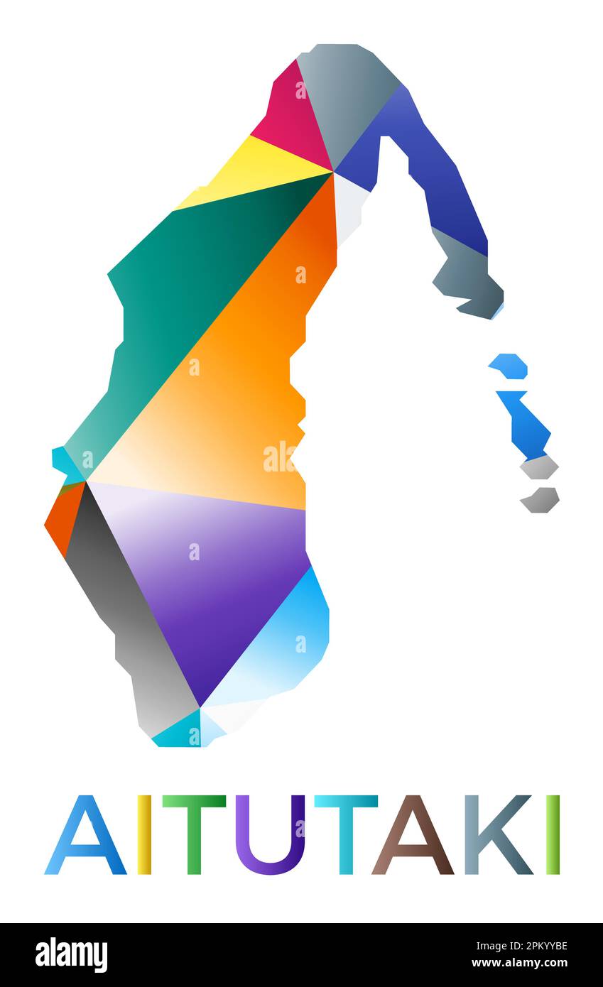 Island aitutaki map hi-res stock photography and images - Alamy