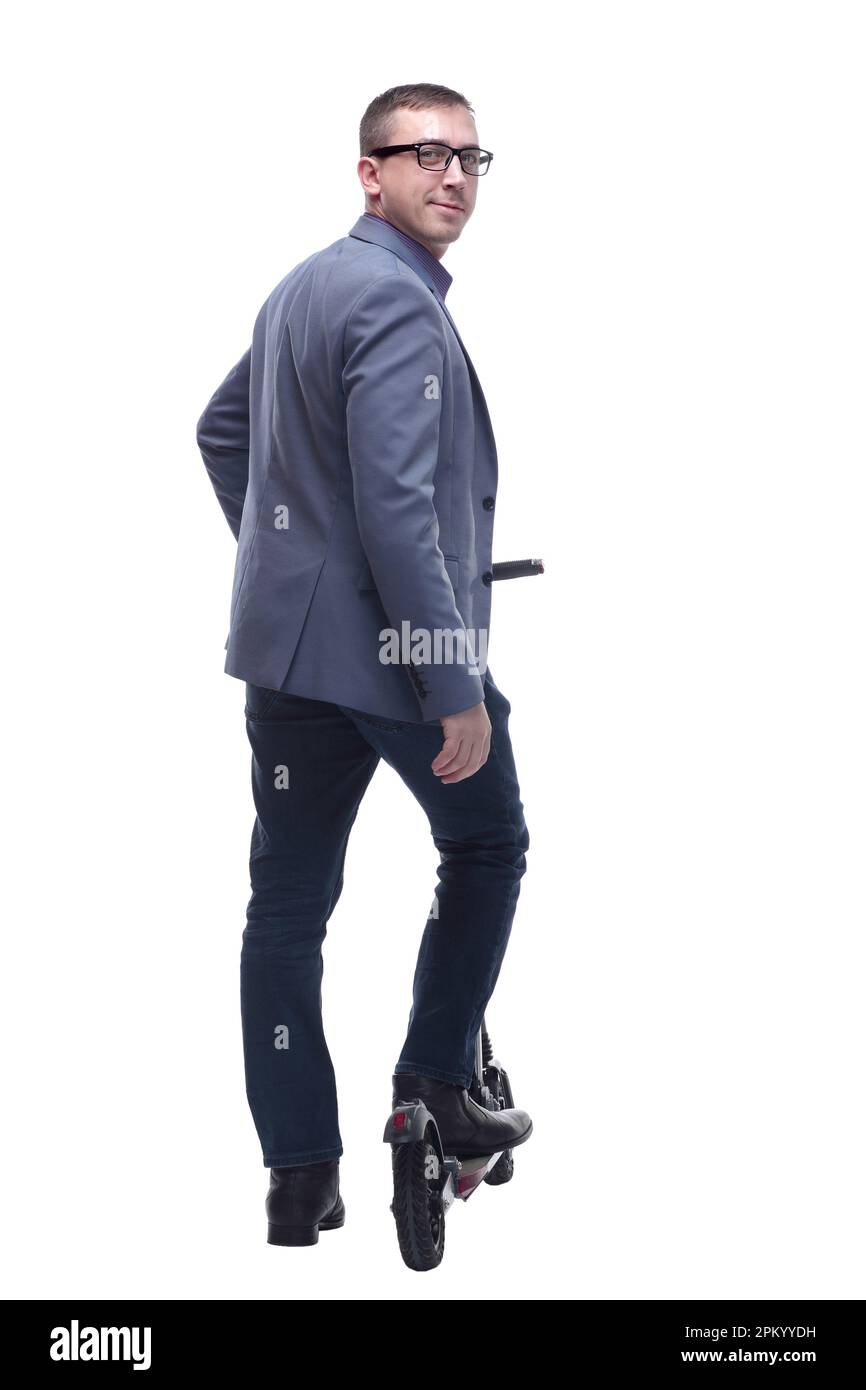 Back view person riding Cut Out Stock Images & Pictures - Alamy