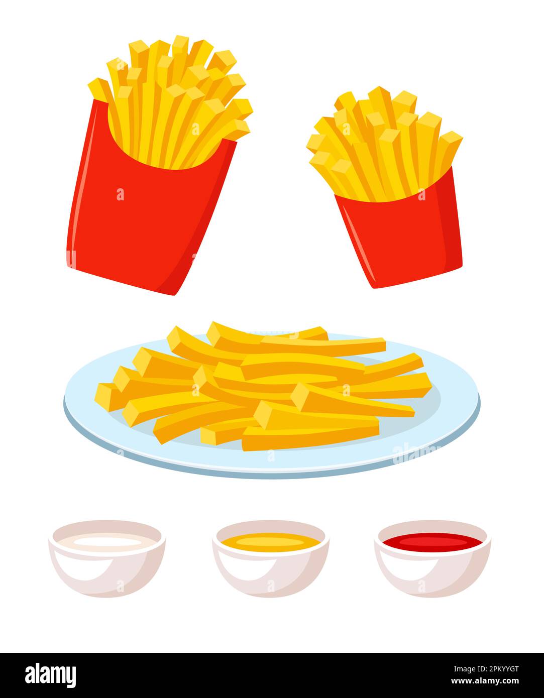 Cartoon Bowl Of French Fries