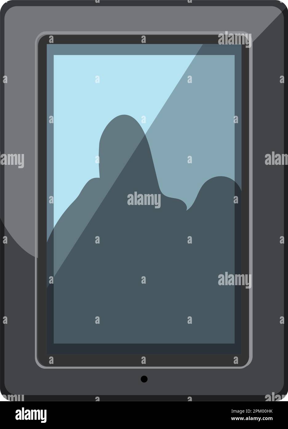 video smart photo frame cartoon vector illustration Stock Vector Image ...