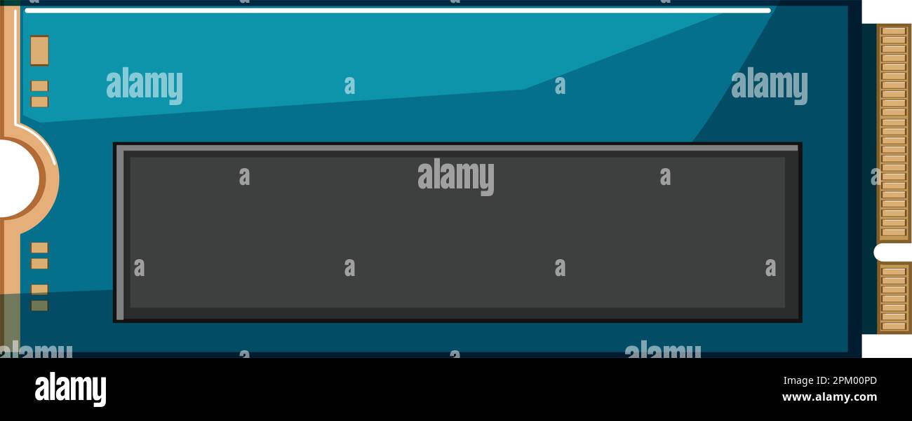 technology ssd storage cartoon vector illustration Stock Vector Image ...