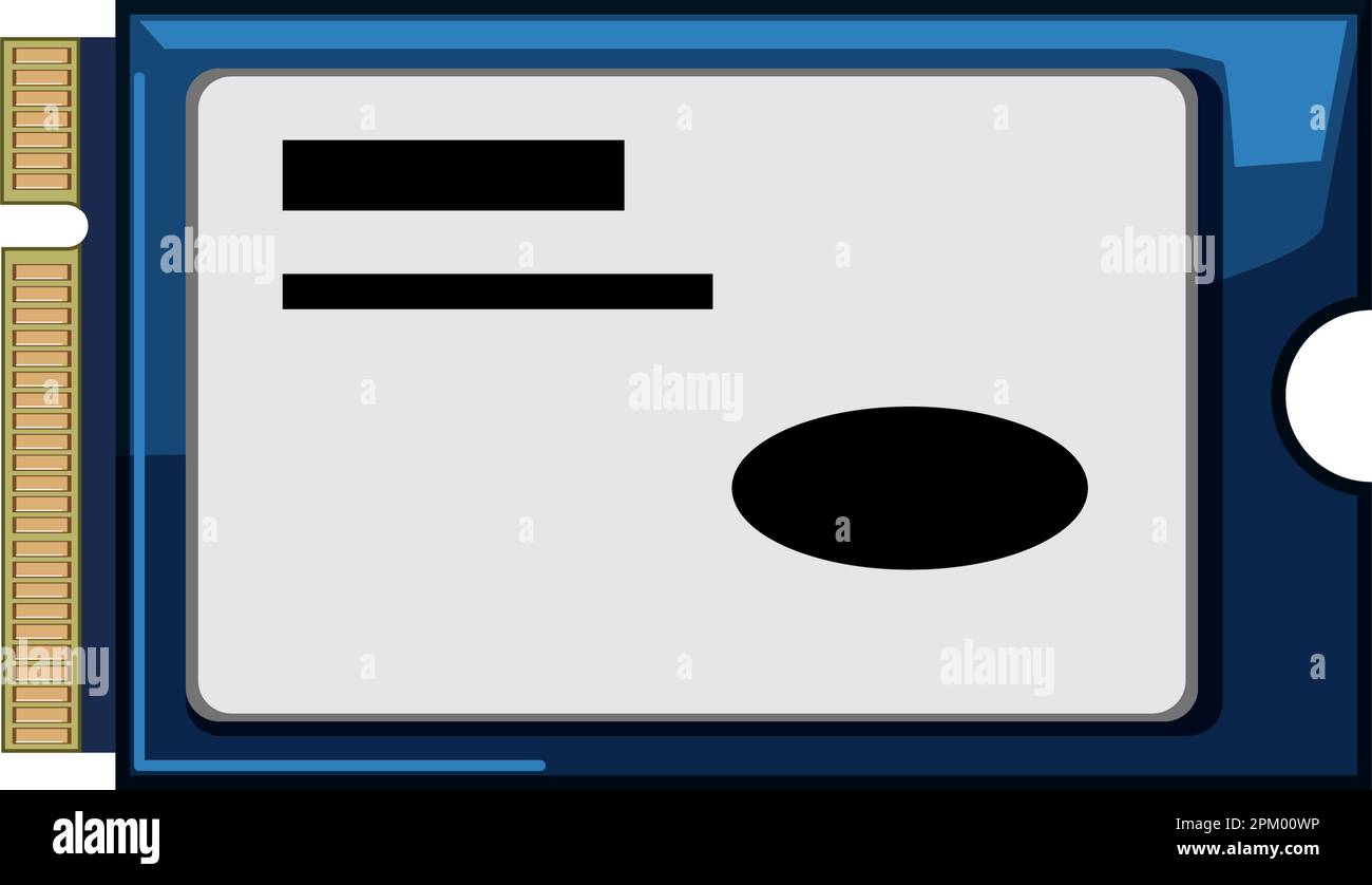 hardware ssd storage cartoon vector illustration Stock Vector Image ...