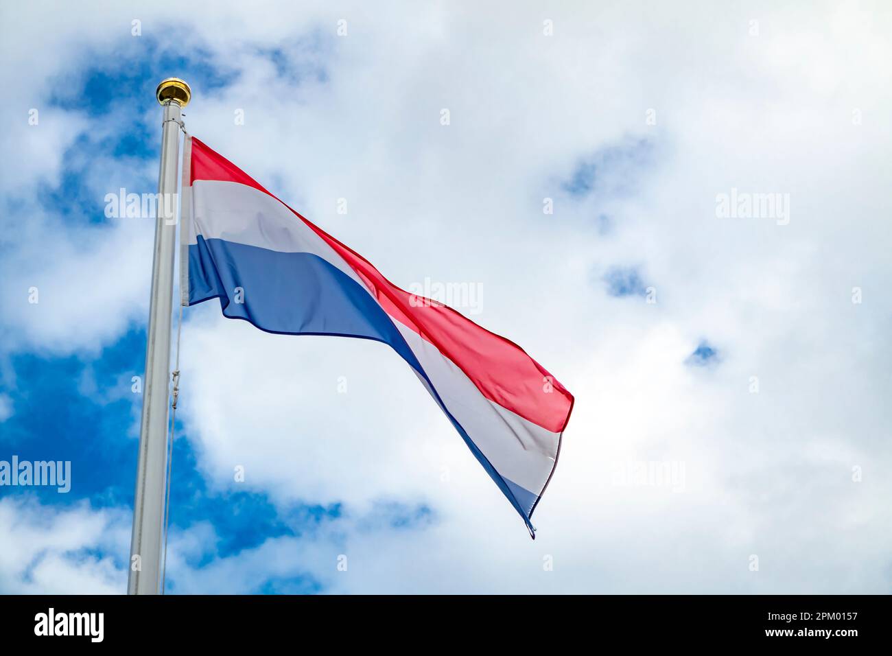 Flag of the Netherlands waving in the wind Stock Photo - Alamy