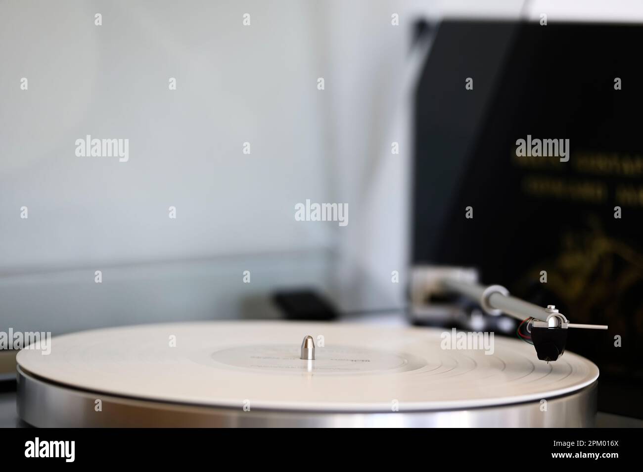 Colored vinyl on the record player Stock Photo - Alamy