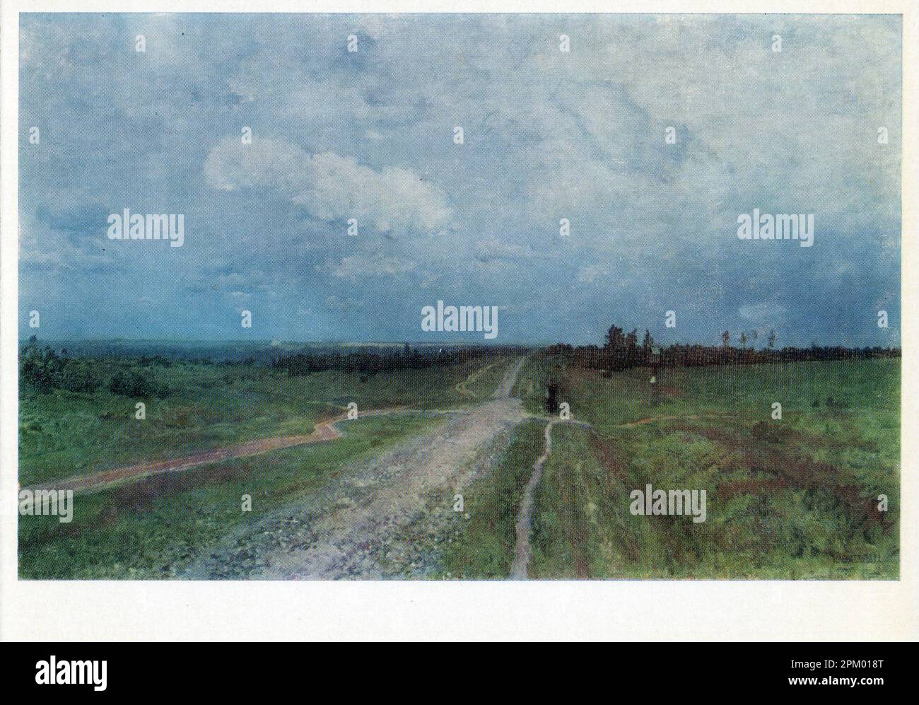 Old Vintage postcard of the USSR, 1971. "Vladimirka Road" by Isaac ...