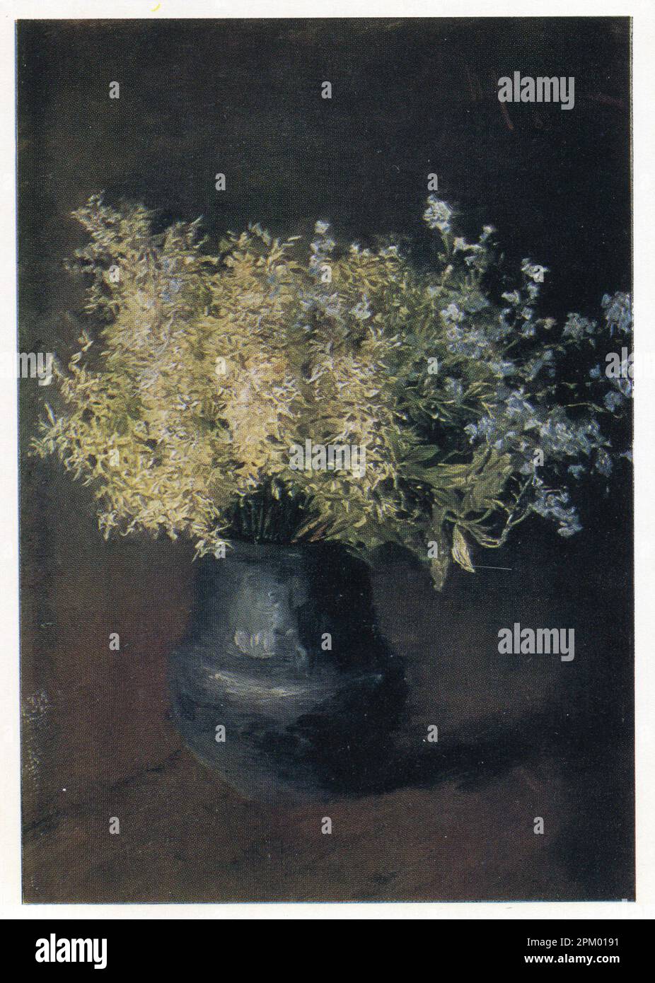 Old Vintage postcard of the USSR, 1971. "Wild Orchids and Forget-me ...