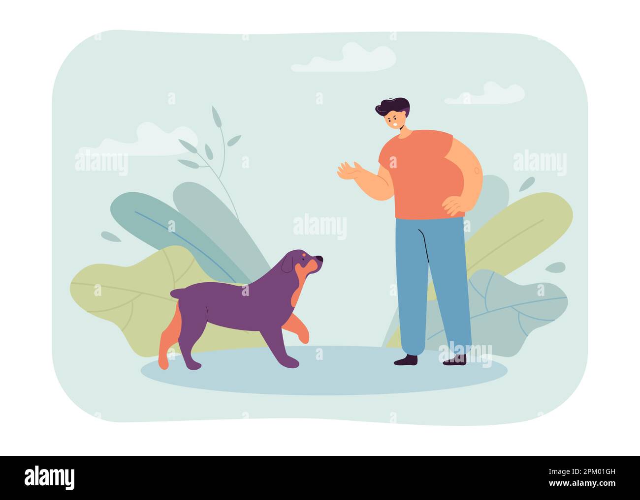 Man scolding dog hi-res stock photography and images - Alamy