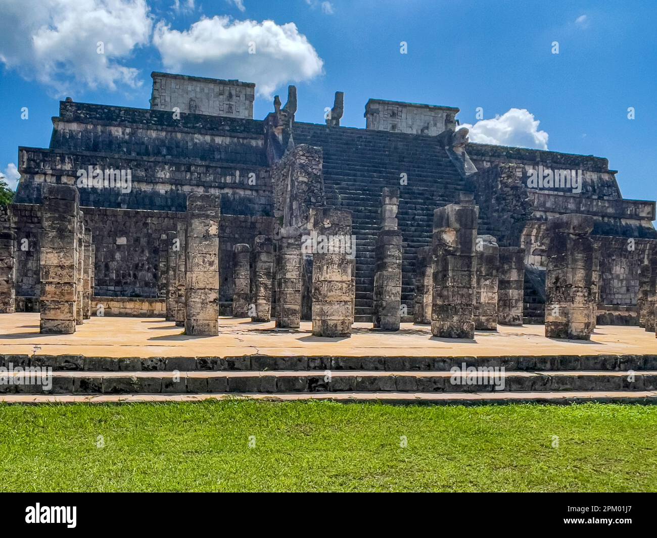 Photograph of the thousand columns and the temple of the warriors of ...