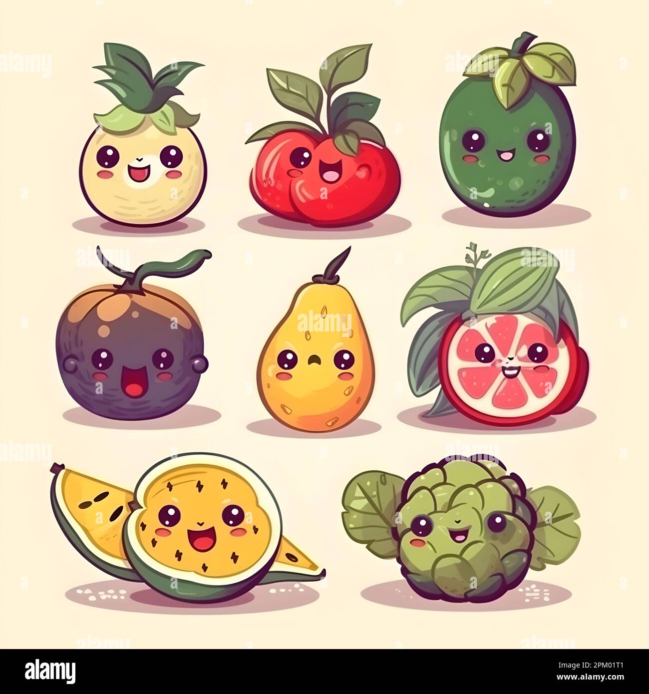 Fruits kawaii hi-res stock photography and images - Alamy