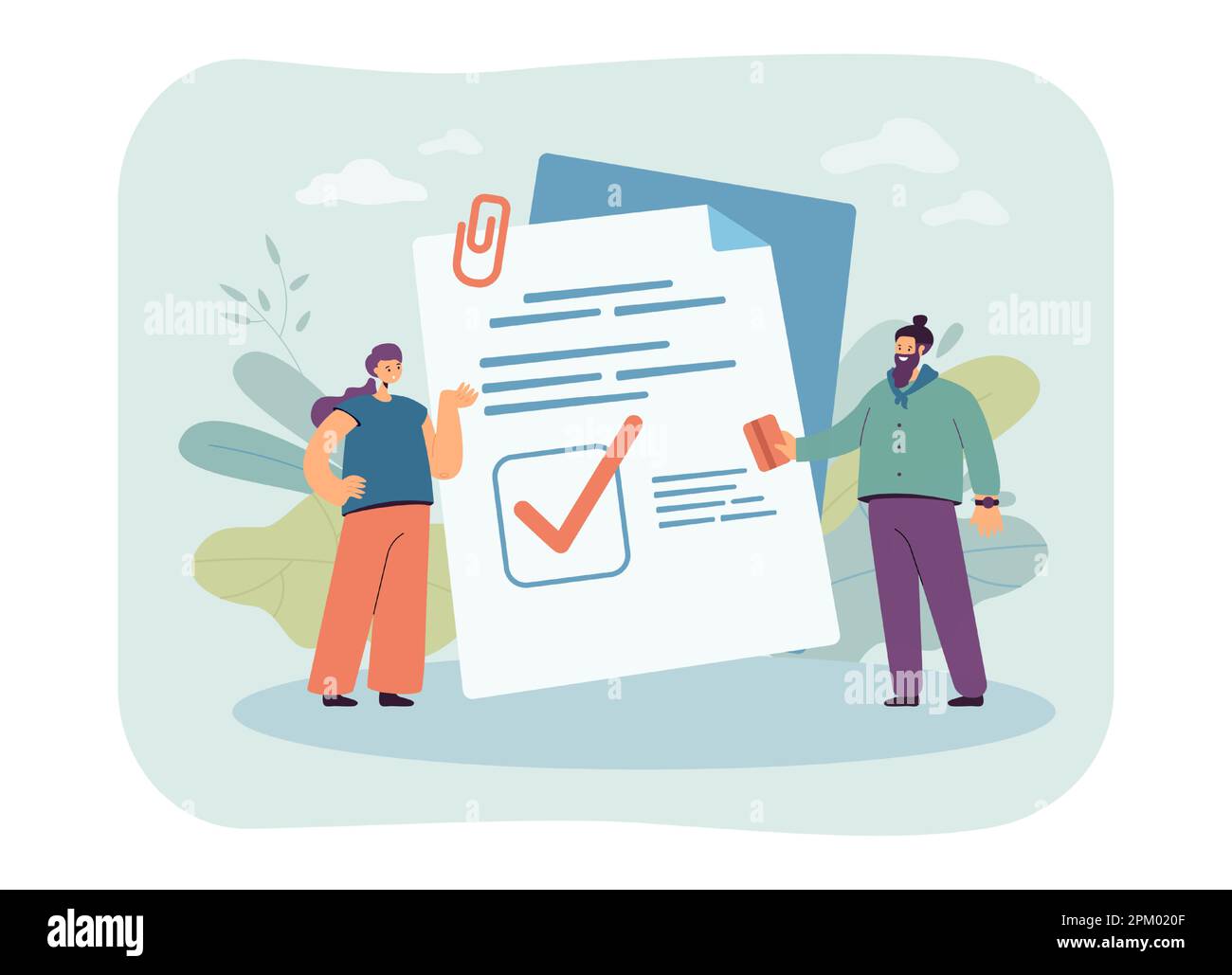 Happy man with credit card getting loan from bank Stock Vector Image ...