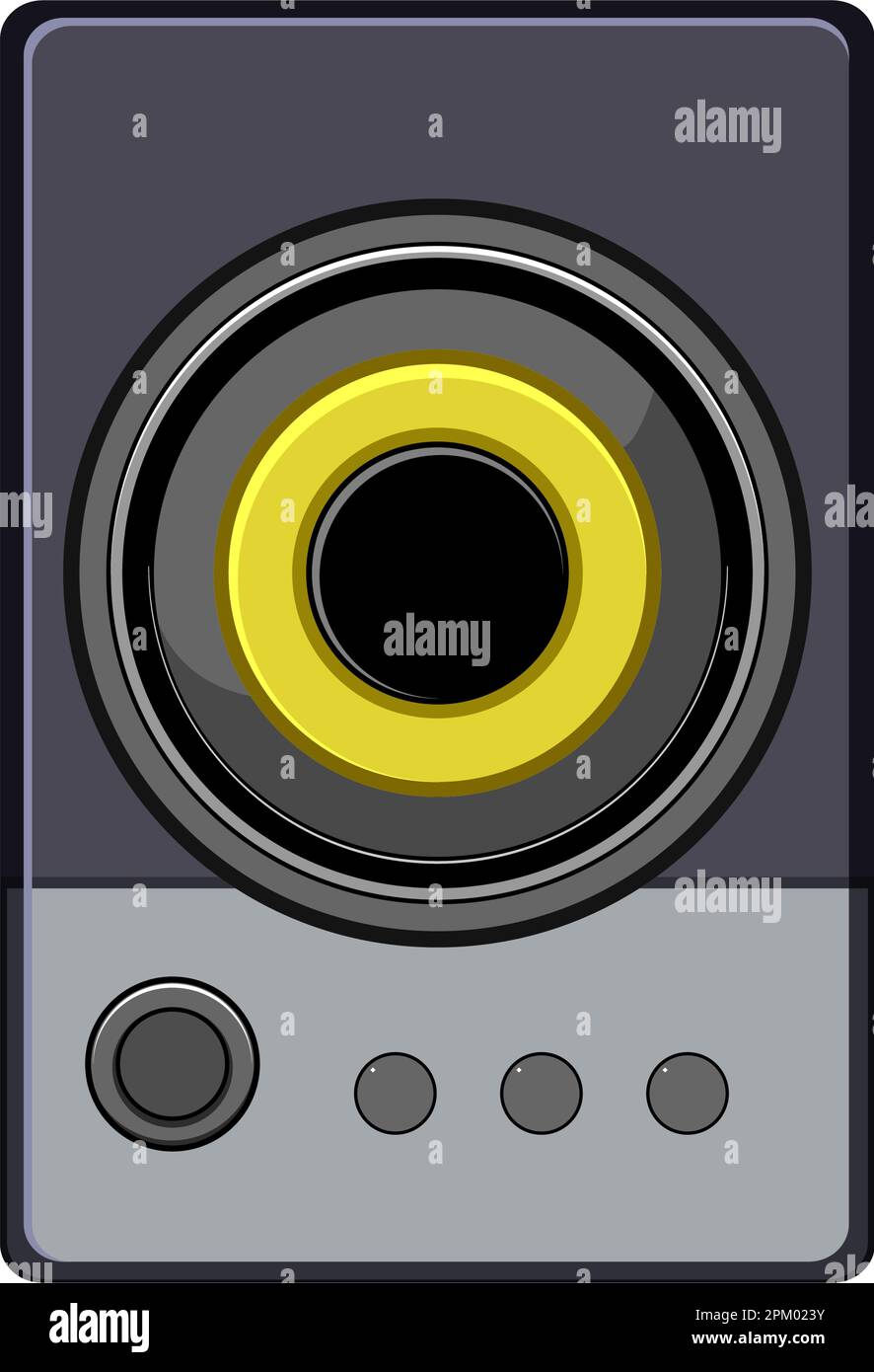 music studio sound monitor cartoon vector illustration Stock Vector ...