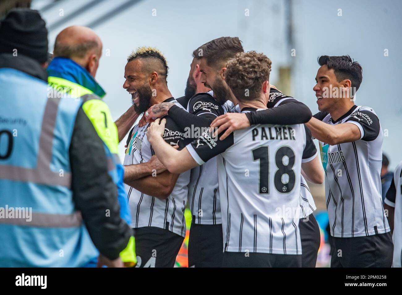 John Bostock #24 of Notts County celebrates his sensational strike with ...