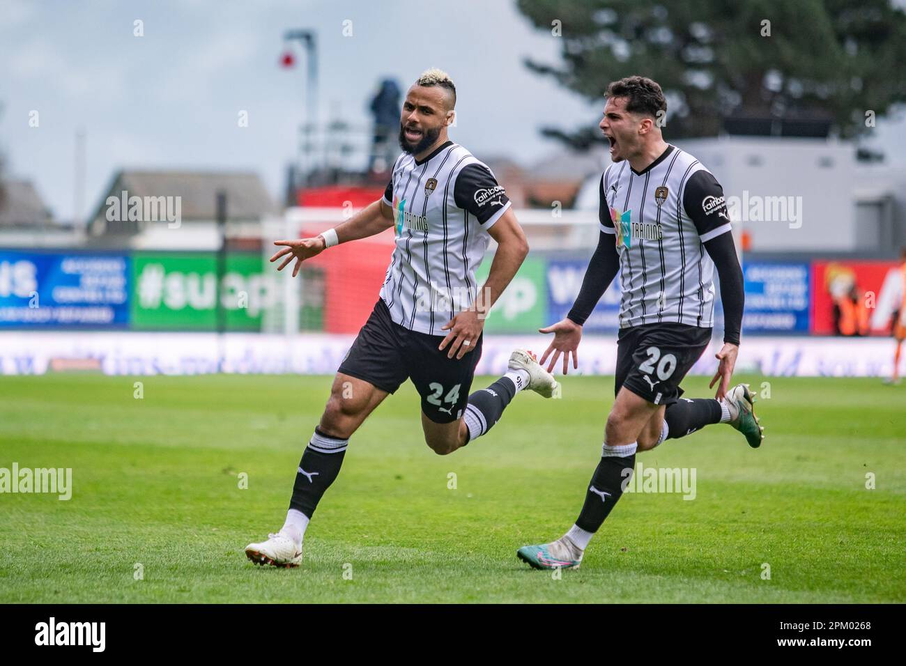 John Bostock #24 of Notts County celebrates his sensational strike with ...