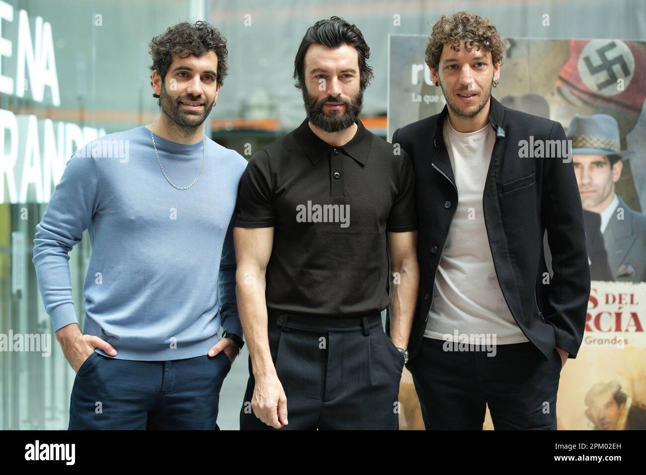Madrid, Spain. 10th Apr, 2023. (L-R) Actors Tamar Novas, Nancho Novo ...
