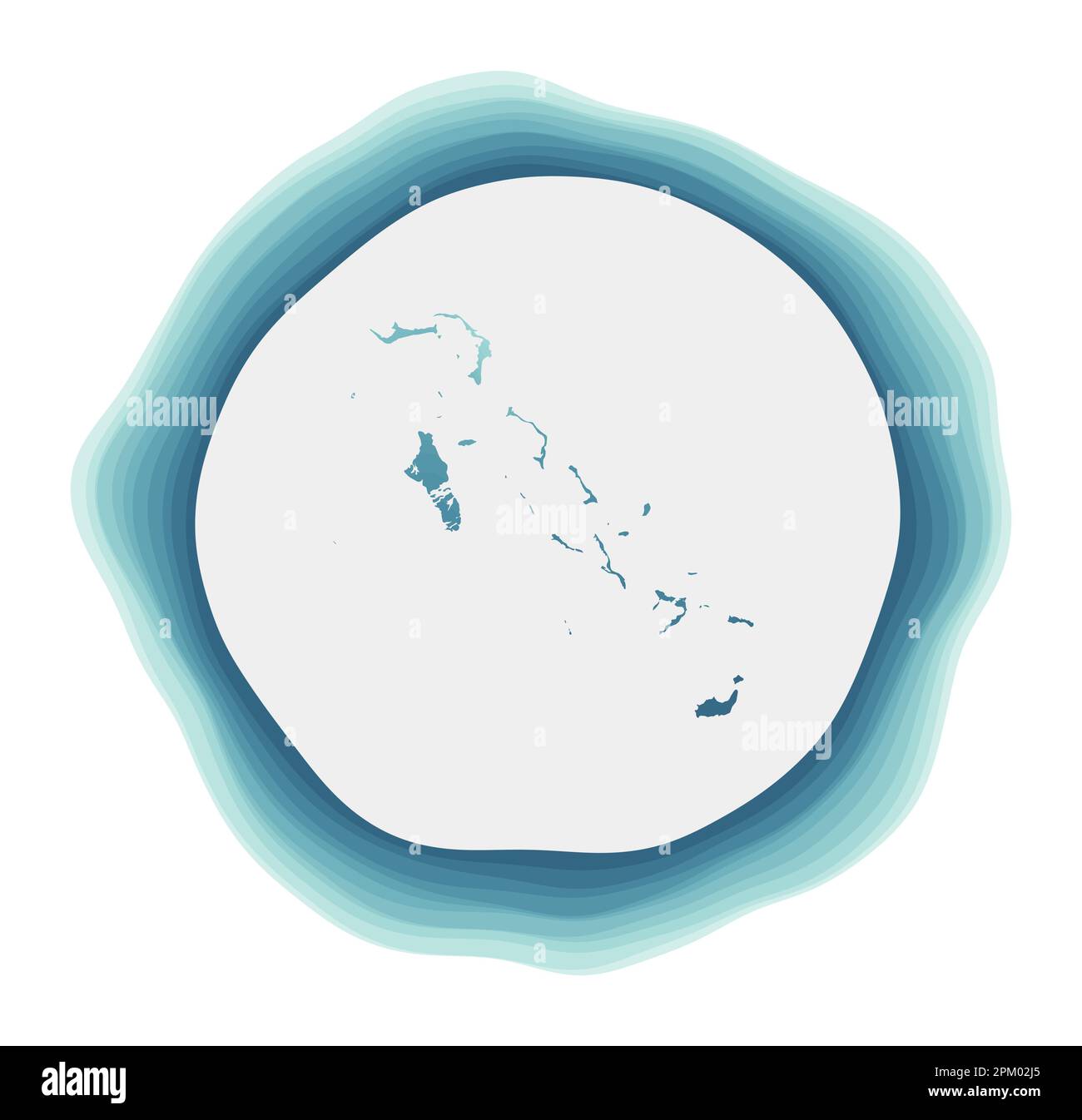 Bahamas logo. Badge of the country. Layered circular sign around ...