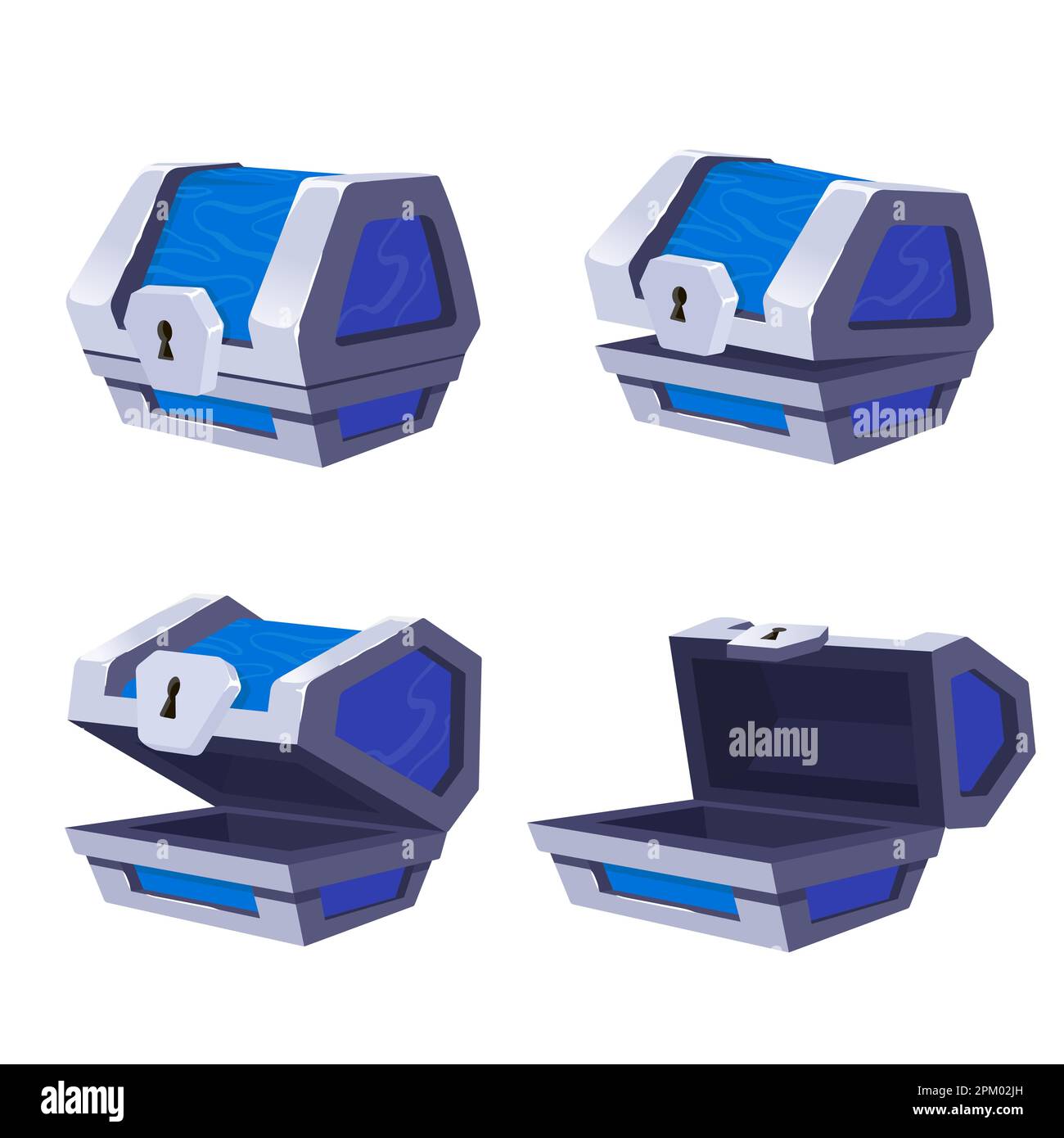 Treasure chest opening animation set Stock Vector Image & Art - Alamy