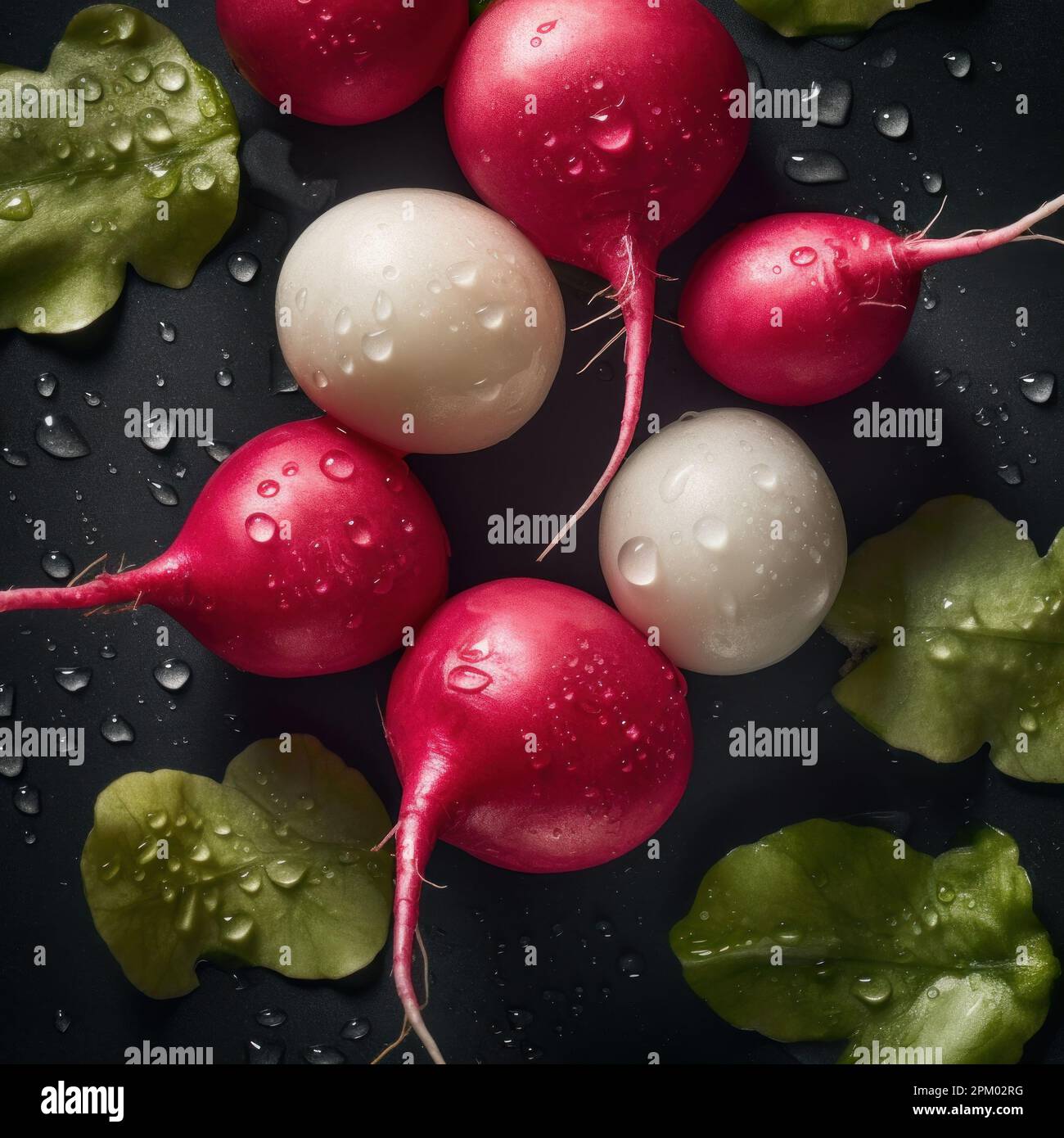 image of Radish seamless background visible drops of water Stock Photo ...