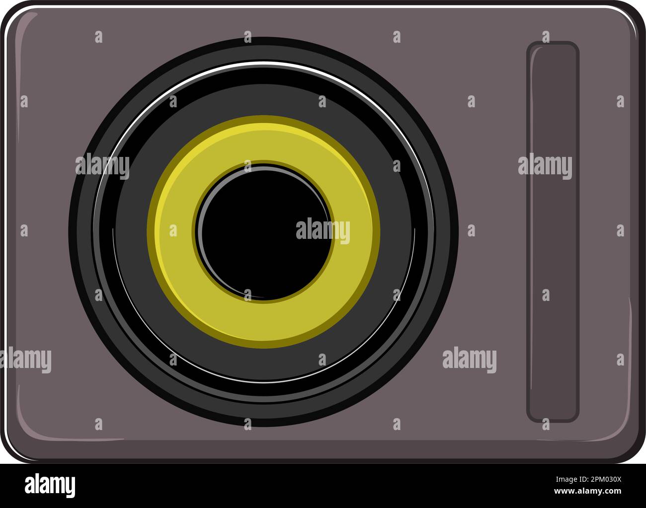 media studio sound monitor cartoon vector illustration Stock Vector ...