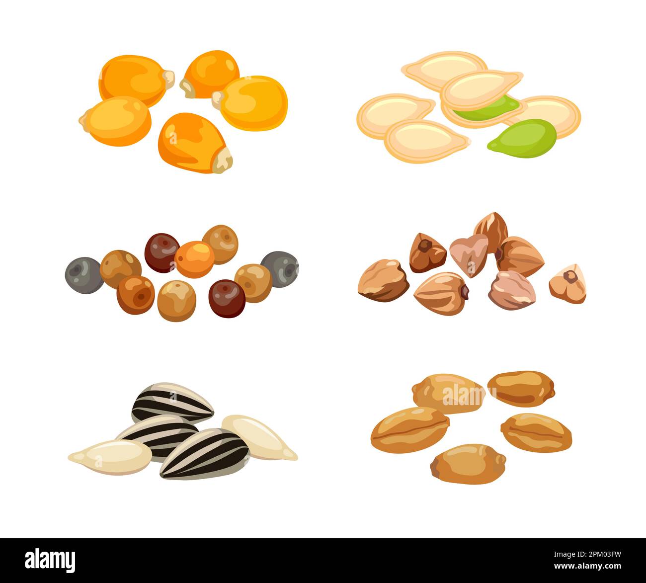 Plant seeds cartoon illustration set Stock Vector Image & Art - Alamy