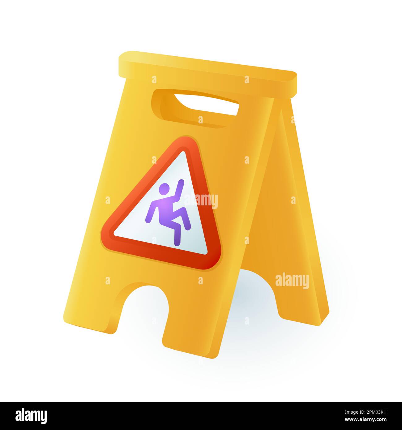 Yellow warning cleaning sign Stock Vector Images - Alamy