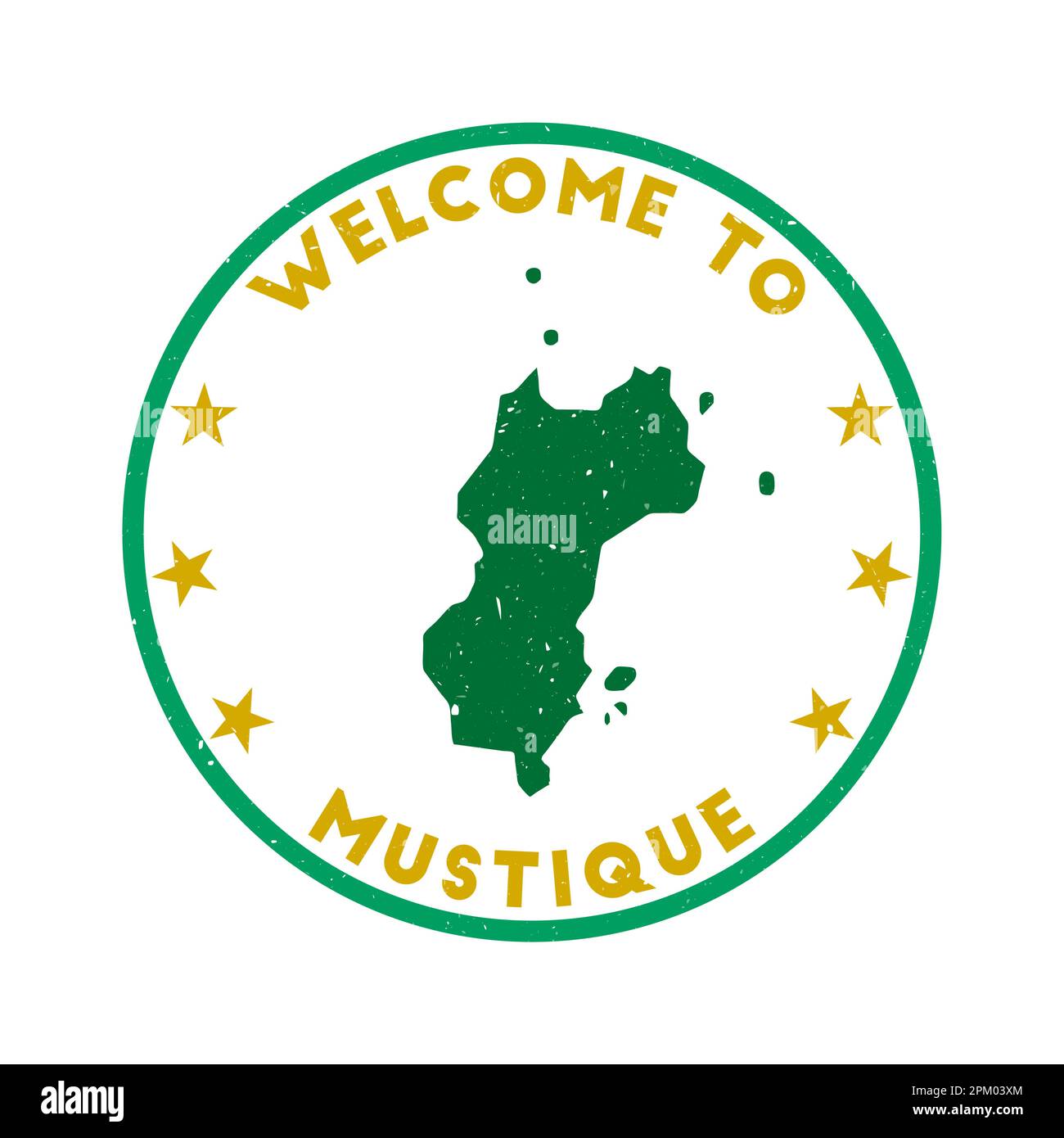 Welcome to Mustique stamp. Grunge island round stamp with texture in ...