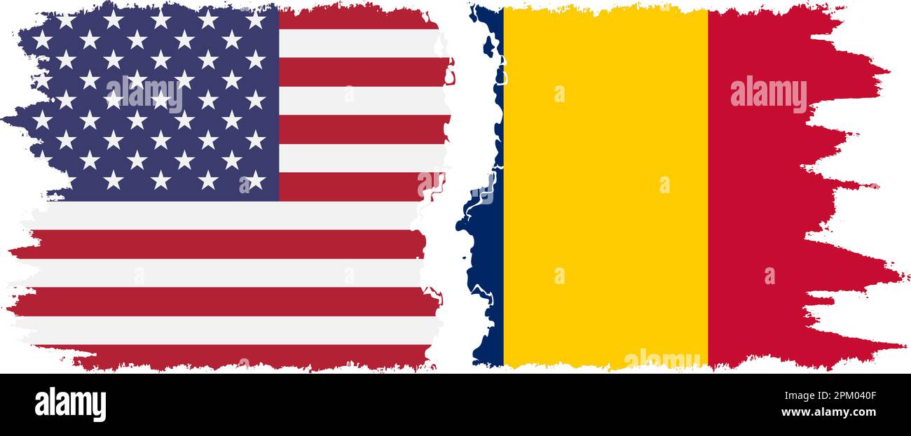 Chad and USA grunge flags connection, vector Stock Vector Image & Art ...