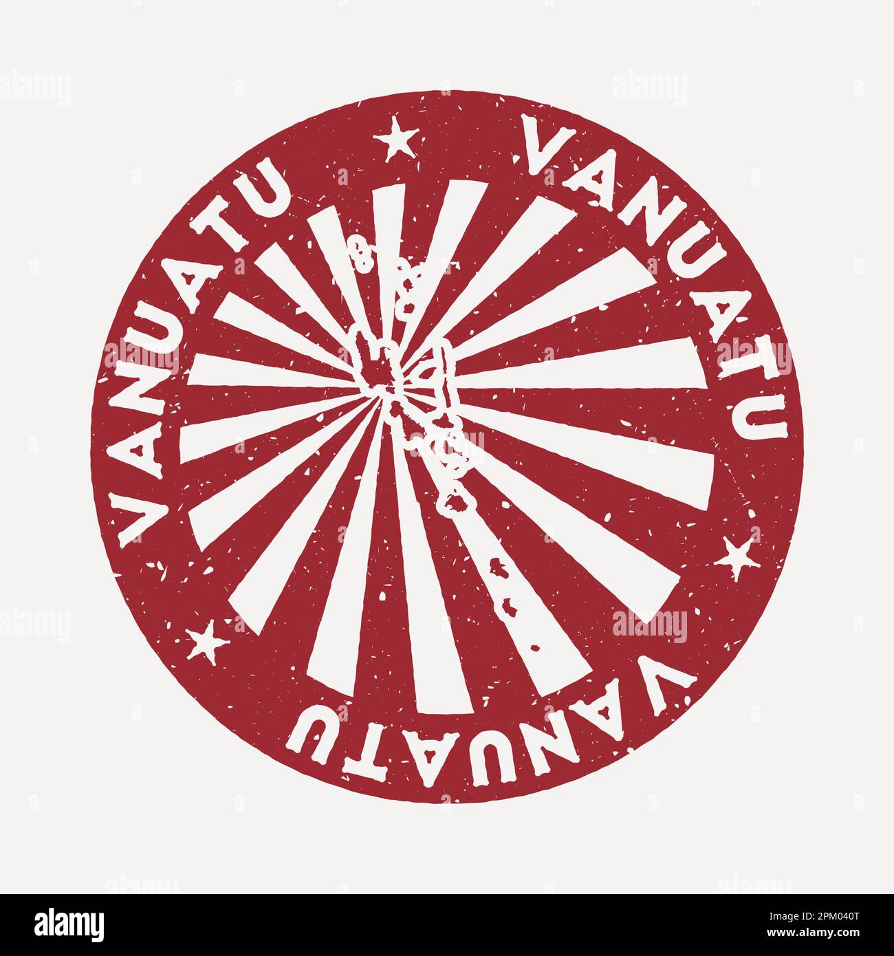Vanuatu stamp. Travel red rubber stamp with the map of the country ...