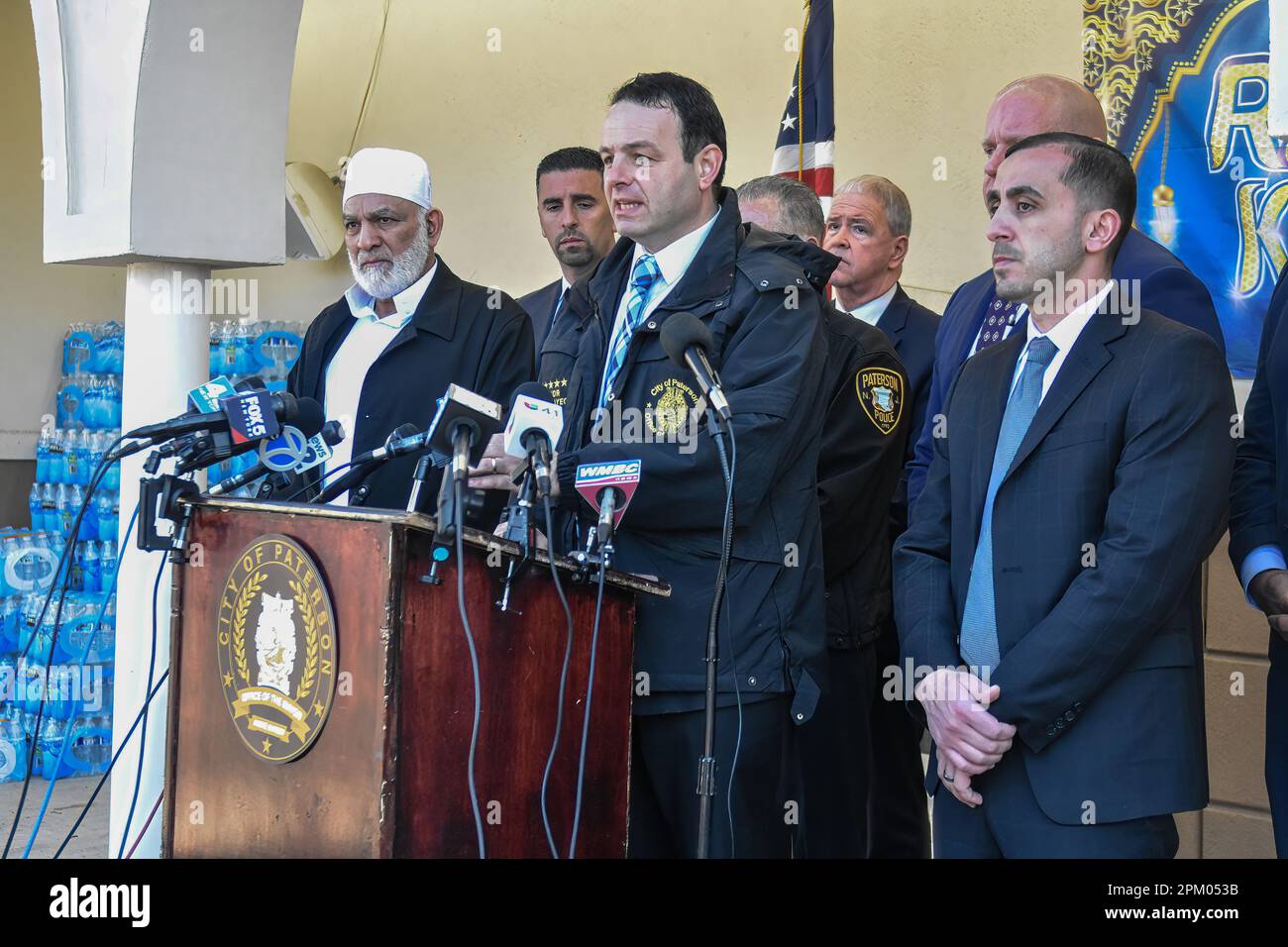 Mayor of Paterson Andre Sayegh delivers his remarks. Mayor of Paterson ...