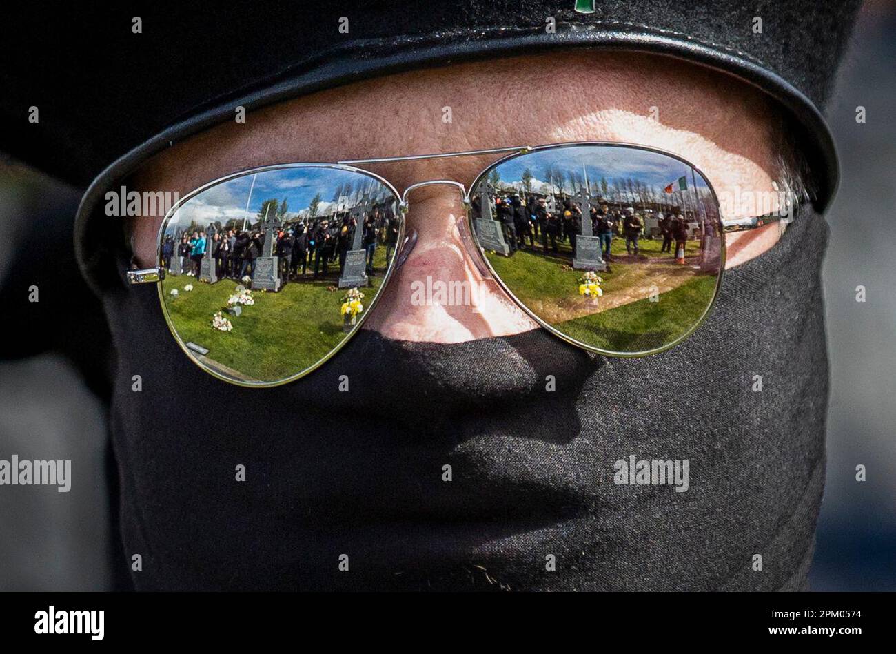 A member of a colour party stands to attention during a dissident ...