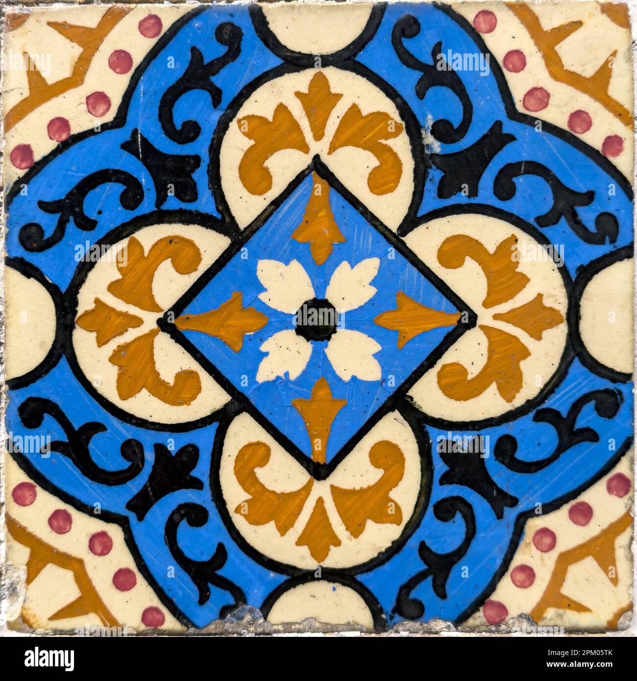Old Traditional Portuguese azulejos, painted ceramic tilework Stock ...
