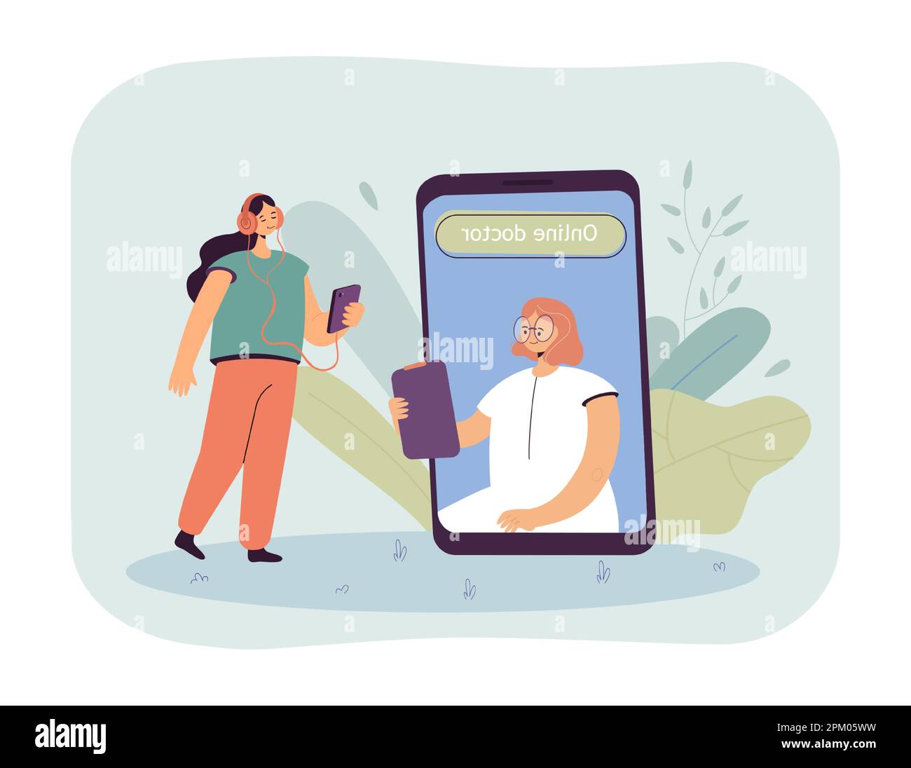 Girl on phone profile Cut Out Stock Images & Pictures - Alamy