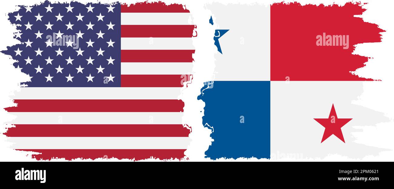Panama and USA grunge flags connection, vector Stock Vector Image & Art ...