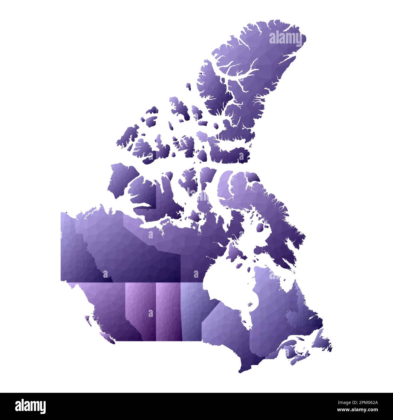 Canada map. Geometric style country outline. Elegant violet vector ...
