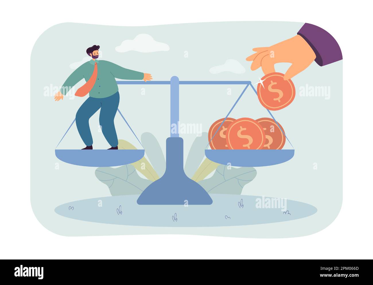 Money scales work Cut Out Stock Images & Pictures - Alamy