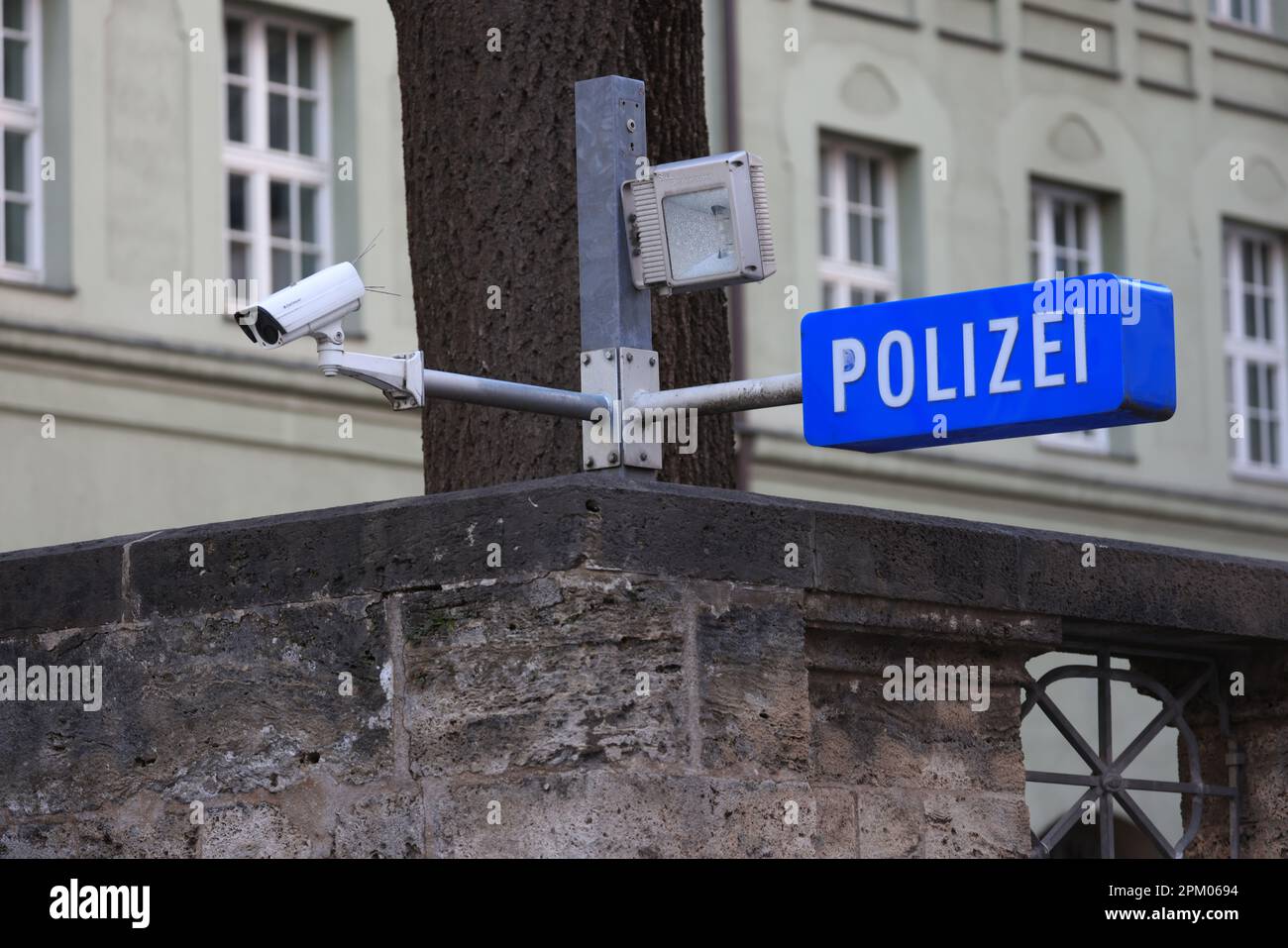 Security camera at a German police station in the city of Munich Stock ...