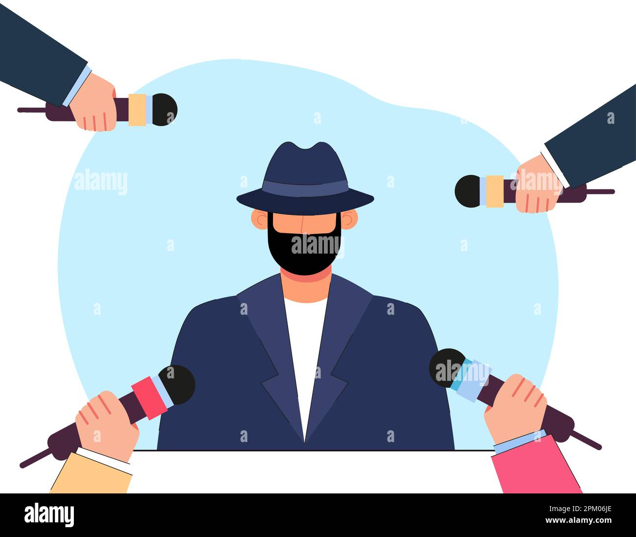 Journalist man mask hi-res stock photography and images - Alamy