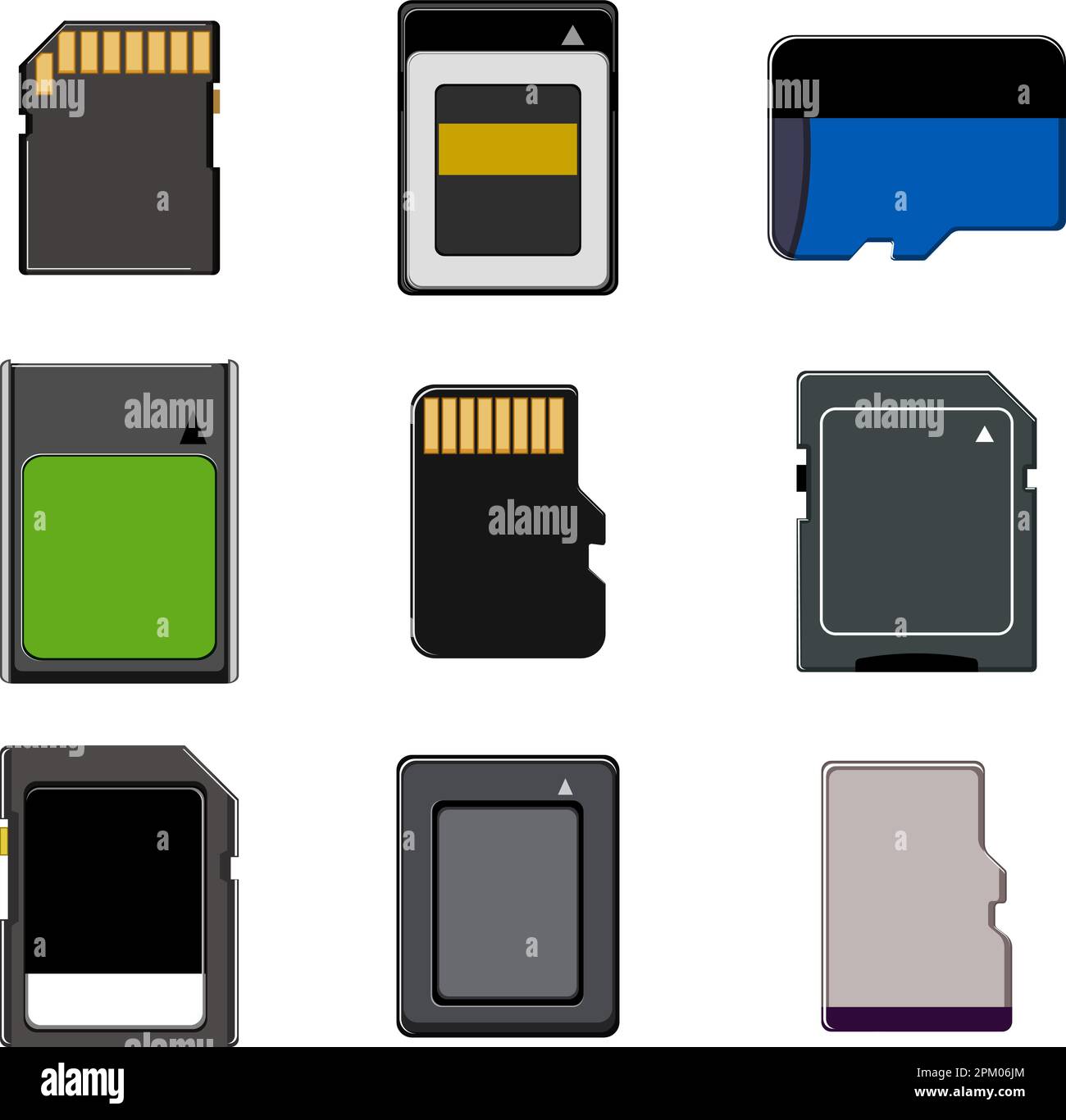 memory card set cartoon vector illustration Stock Vector Image & Art ...