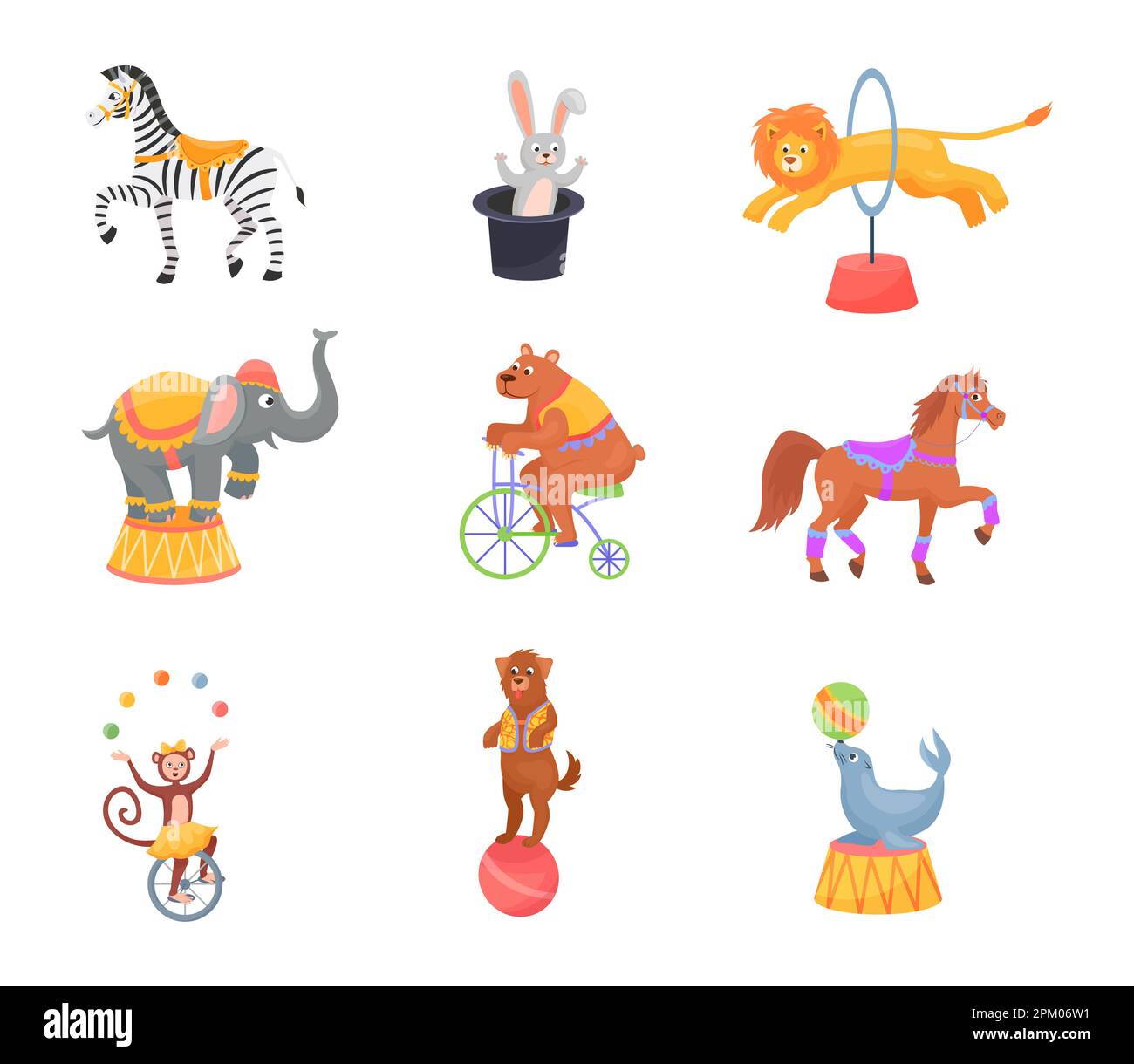 Horse cartoon circus hi-res stock photography and images - Alamy