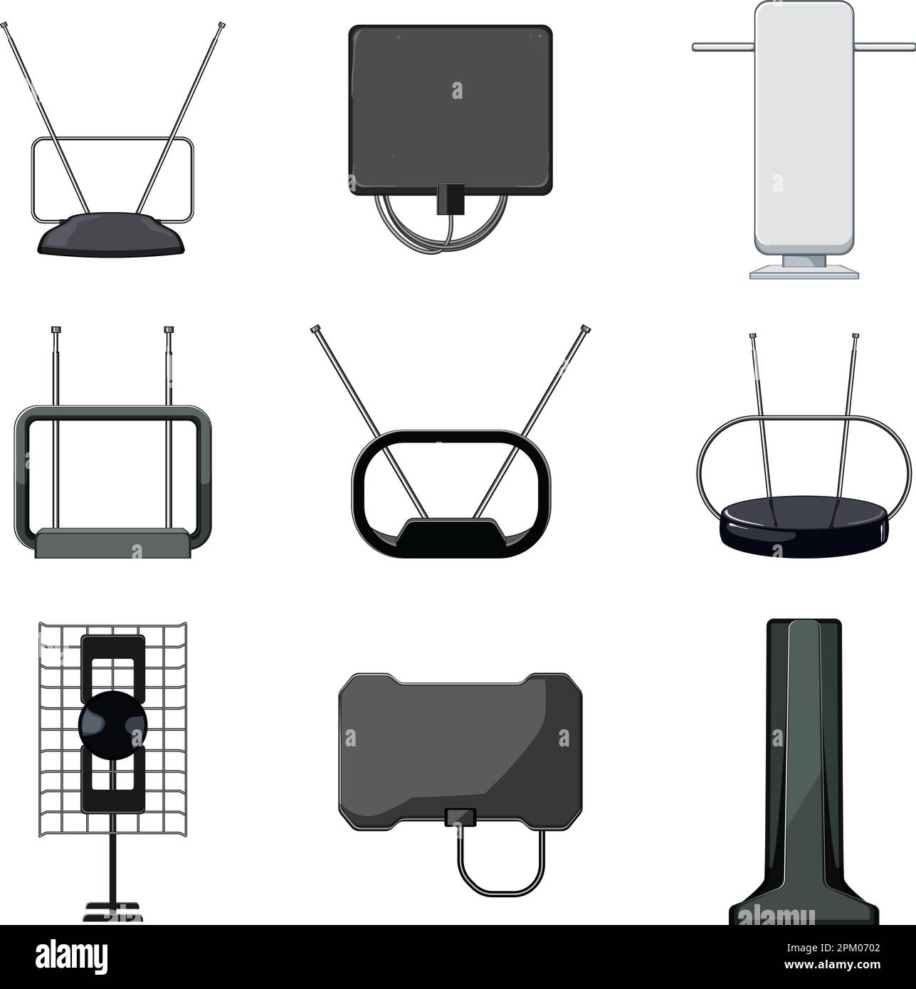 tv antenna set cartoon vector illustration Stock Vector Image & Art - Alamy