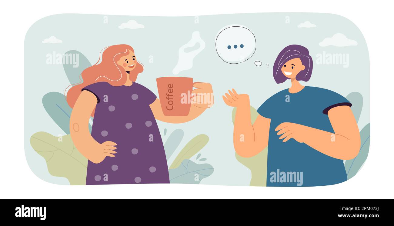 Business people drinking coffee talking Stock Vector Images - Alamy
