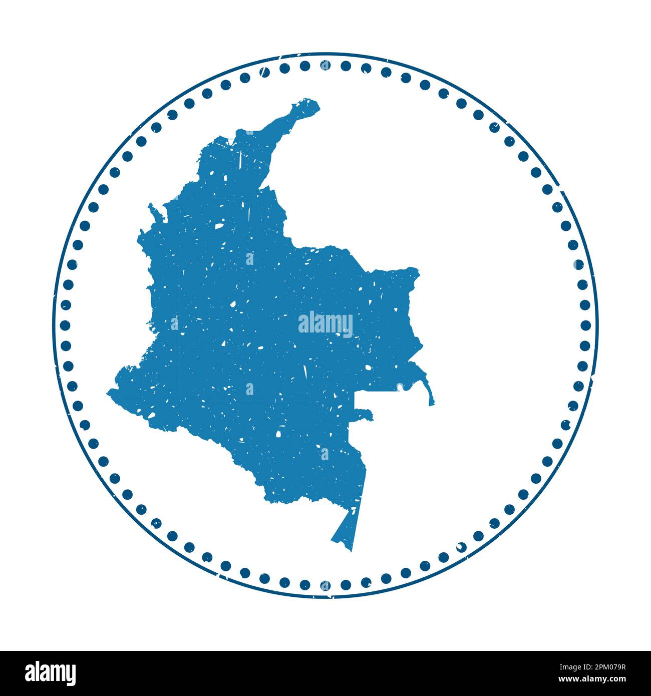 Colombia sticker. Travel rubber stamp with map of country, vector ...